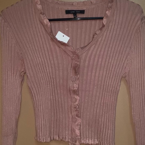 Versona | Tops | Versona Ribbed Buttoned Long Sleeve Crop Top Large ...